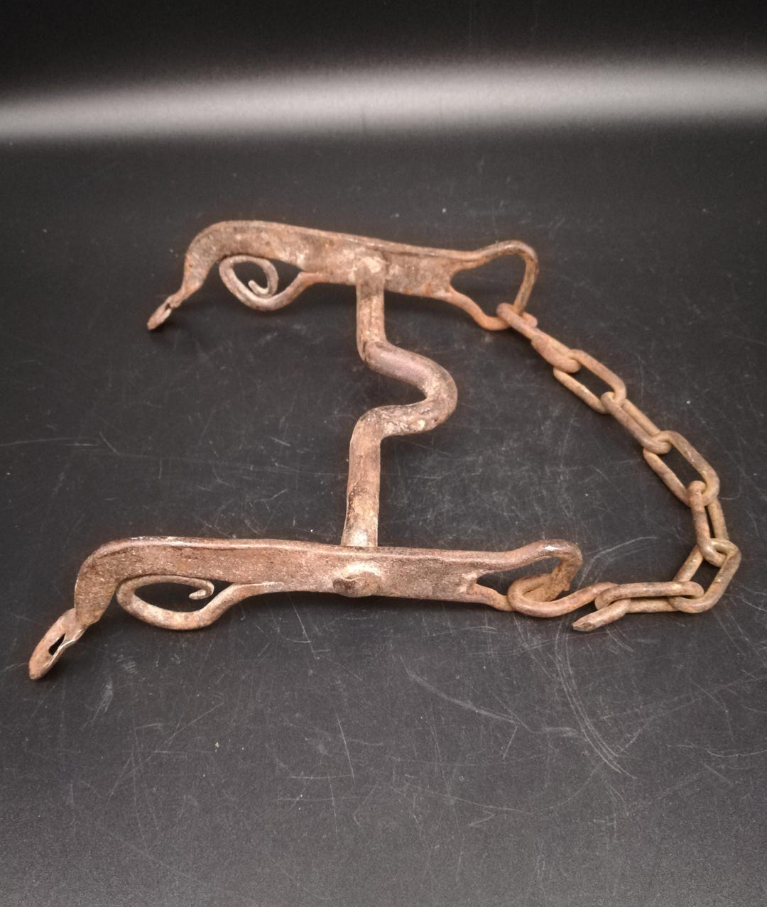 Turkish Old Horse Bit of Hand-forged Iron W/ Chain Biteplate ...