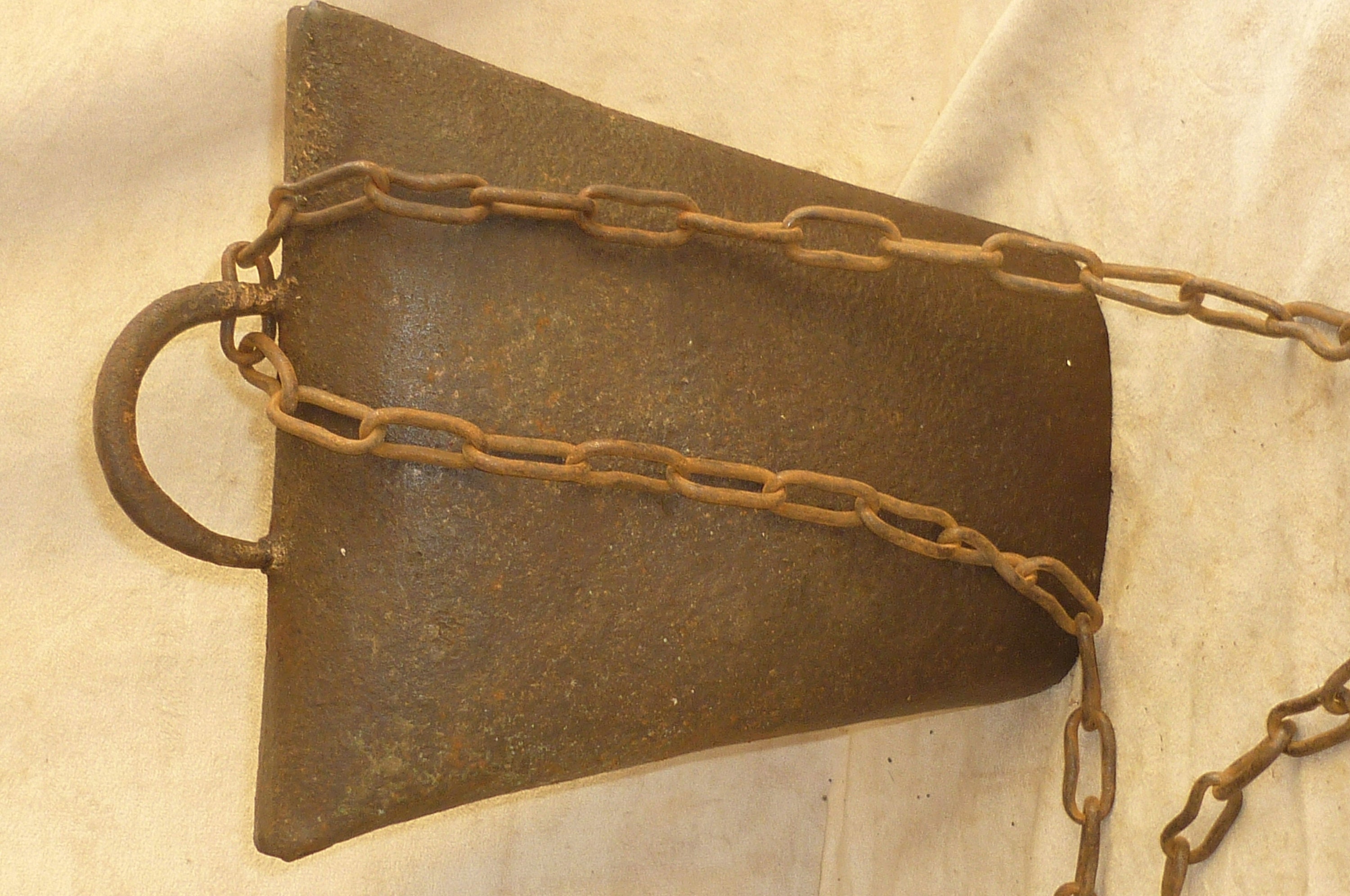 Turkish Authentic HUGE Tinned Bell Knocker at Chain Cattle / - Etsy