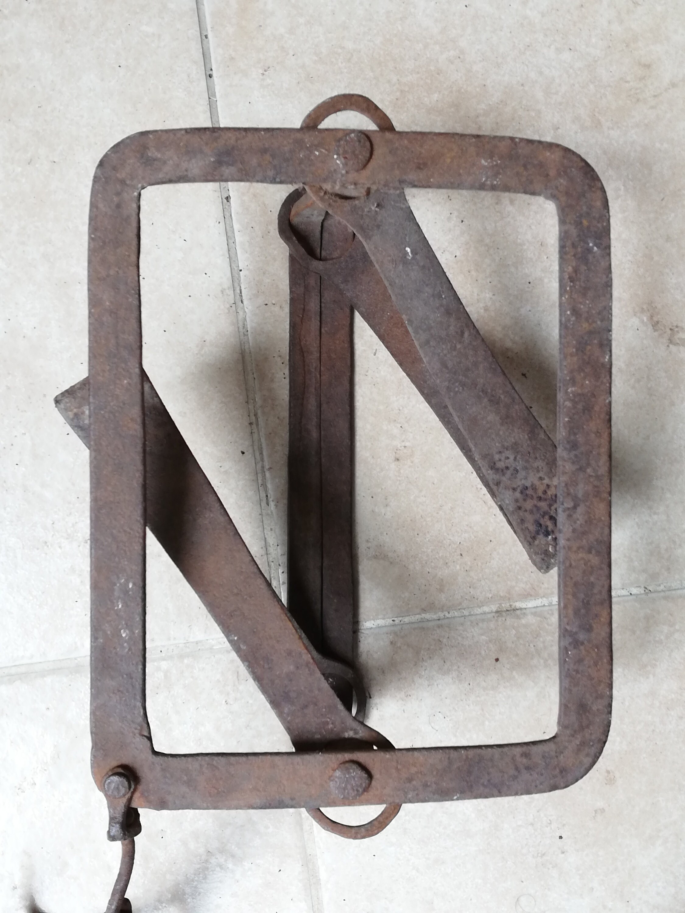 Turkish Primitive Forged Rectangel Iron Animal Trap for Wolf Wild Boar ...