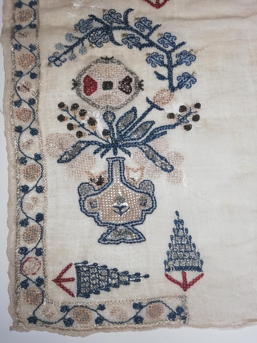 From 1930's Turkish Antique Textile " Yaglik " Hand Woven Linen Cloth ...