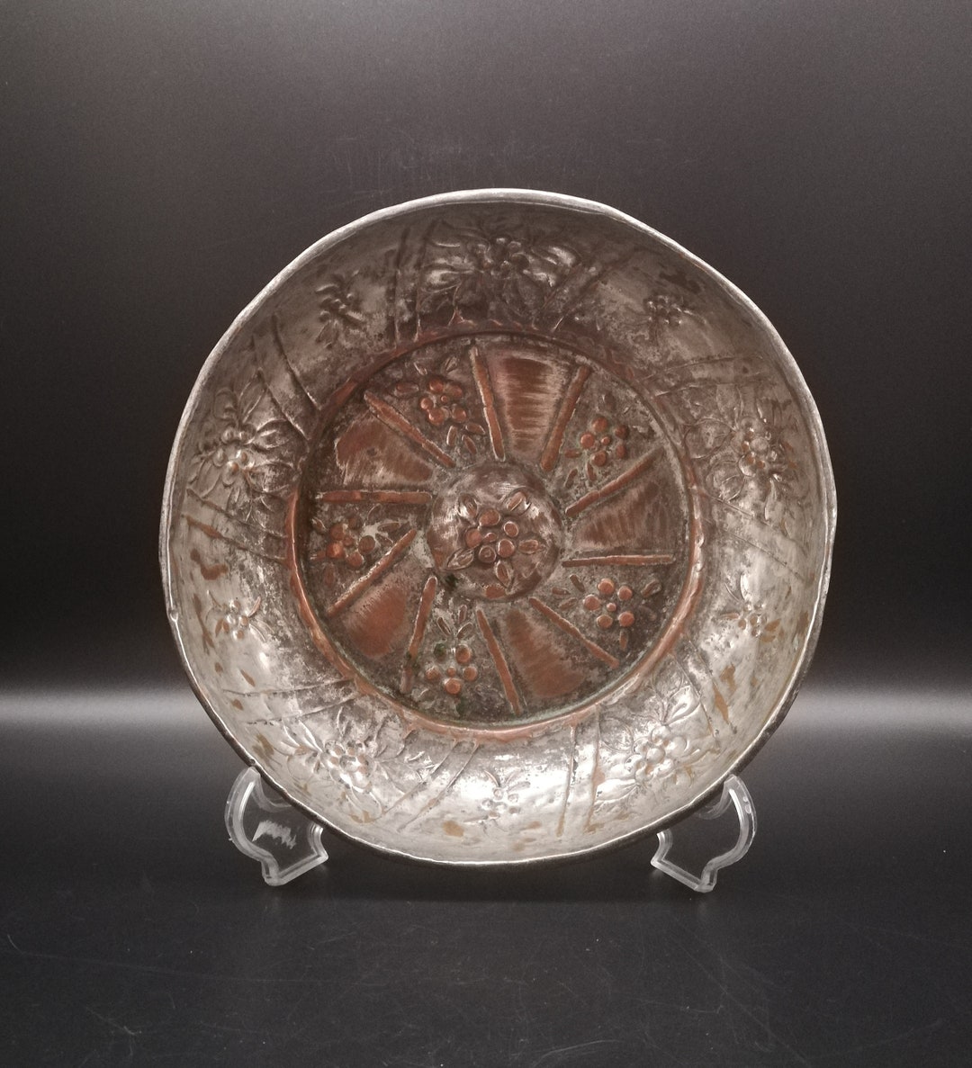 1930's Ottoman Style Turkish Embossed Copper Hammam Bath Bowl Hand ...