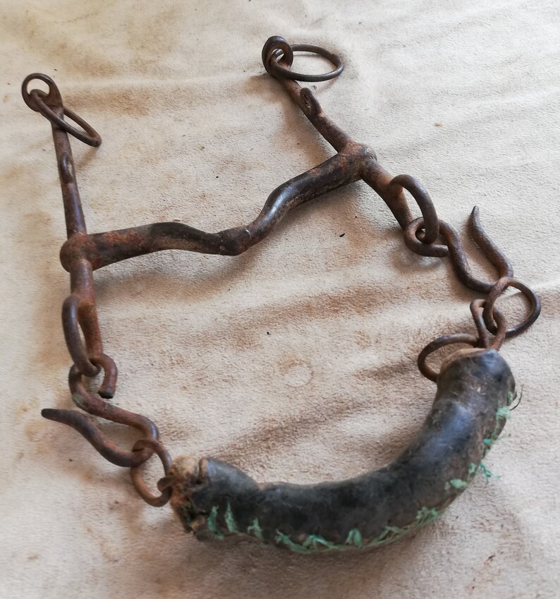 Turkish Old Horse Bit of Hand-forged Iron W/ Leather Covered - Etsy