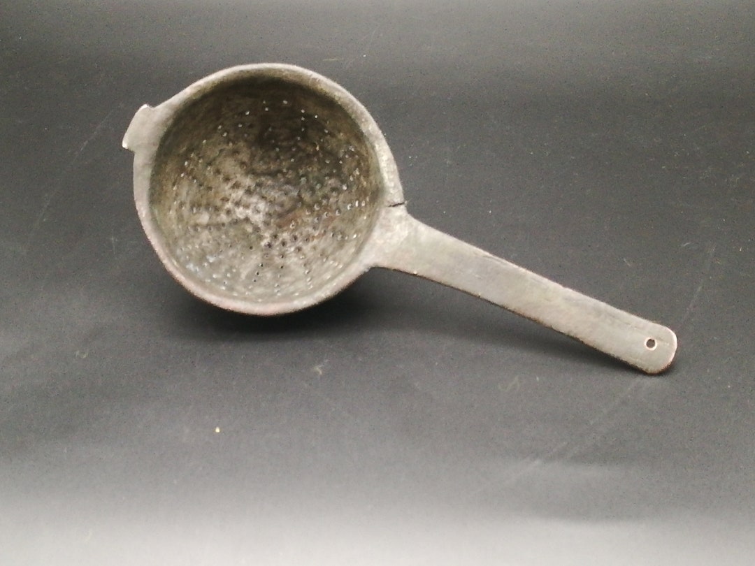 19th C., Antique Copper Sieve - Ottoman Turkish Hand Made Copper Tea ...