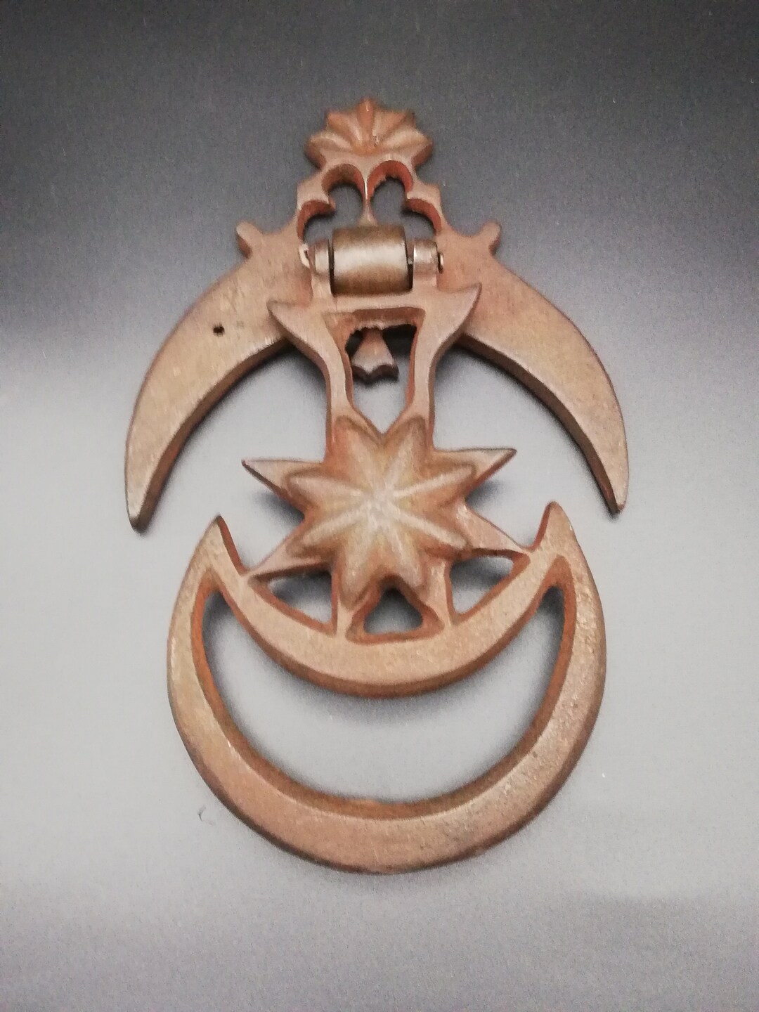 1970's Ottoman Style Turkish Cast Iron Door Knocker W/ Crescent and ...