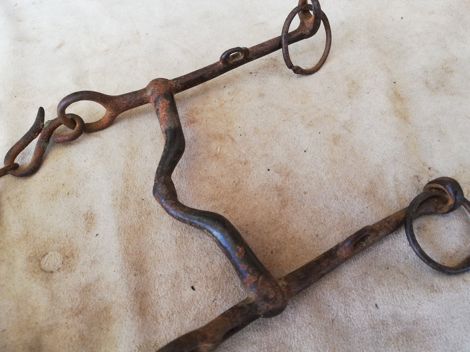 Turkish Old Horse Bit of Hand-forged Iron W/ Leather Covered - Etsy
