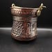 Turkish Hammered Copper Pot Bucket Embossed W/ Motives of Anatolian ...