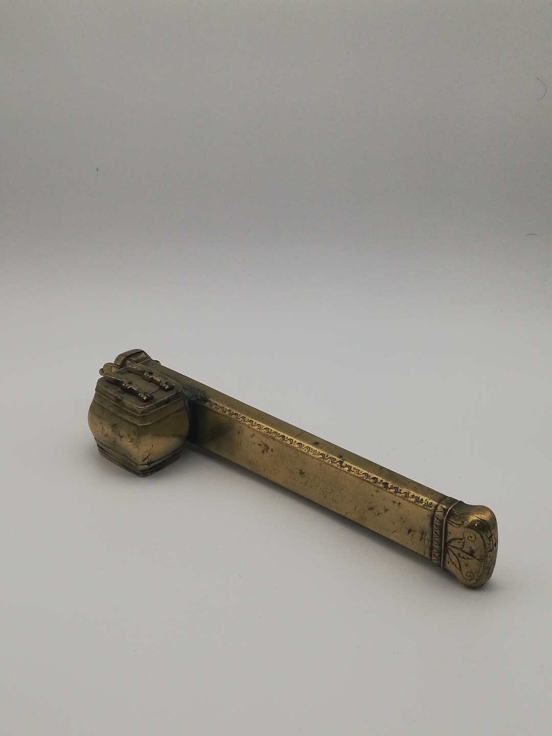 Divit Qalamdan Calligraphy Tool Ottoman Turkish Antique Brass Inkwell ...