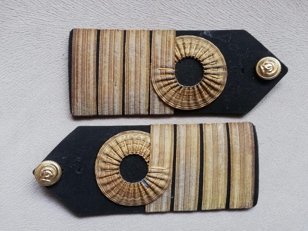 Mid Century, Turkish Naval Officer's Shoulder Straps, Military Epaulets ...