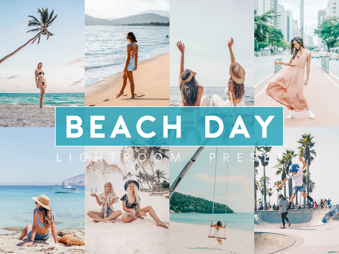 BEACH DAY PRESETS, Bright Warm Preset, Printable Influencer Presets ...