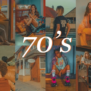 25 Retro 70s Vibes Lightroom Presets,vintage Aesthetic,retro Theme ...