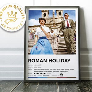 Poster Roman Holiday Film - Vintage Movie Poster - Etsy