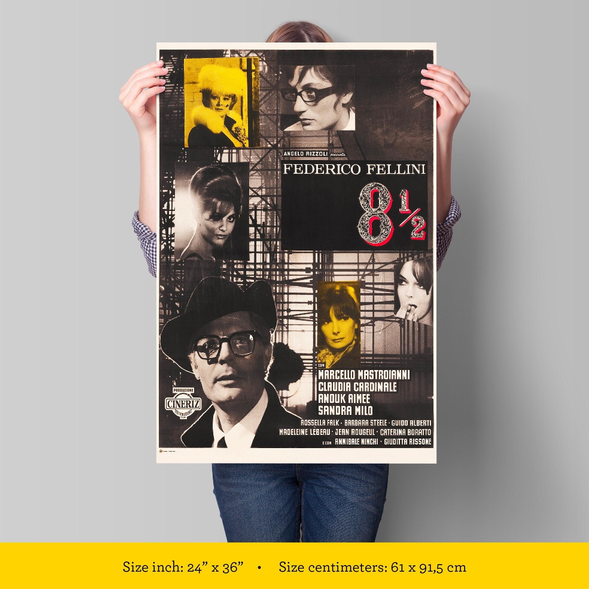 8 1/2 Federico Fellini 1963 Italian Movie Poster - Etsy