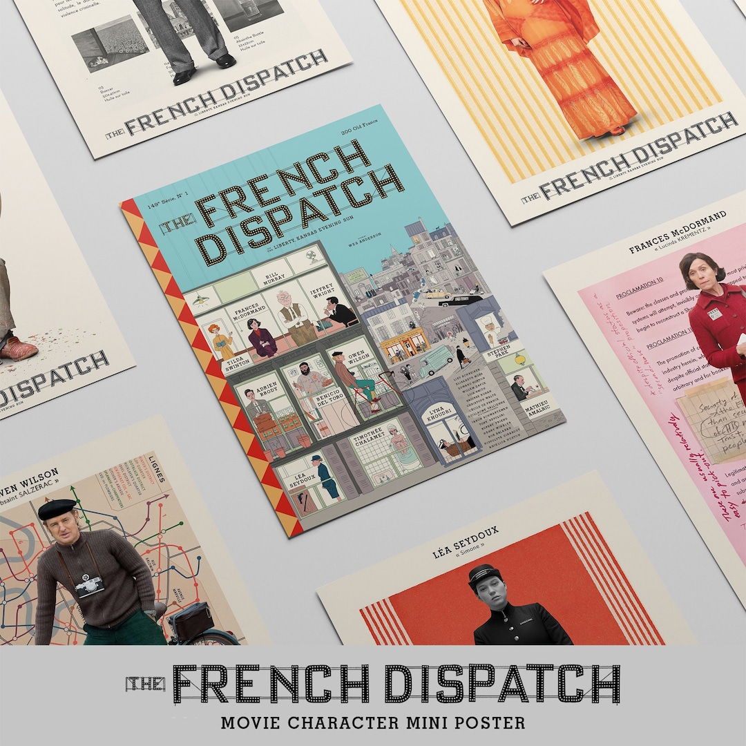 The French Dispatch Character Mini Poster - Etsy