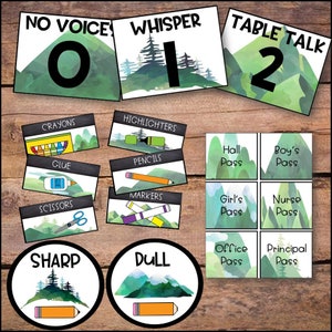 Scandi Mountains Classroom Decor & Management Back to School Bundle - Etsy