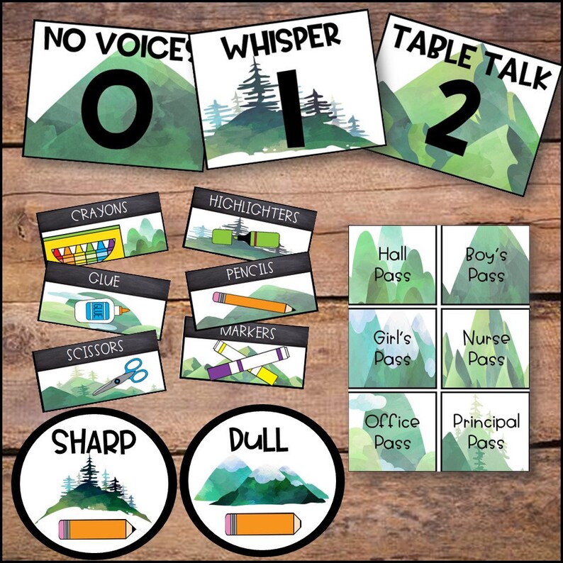 Scandi Mountains Classroom Decor & Management Back to School Bundle - Etsy
