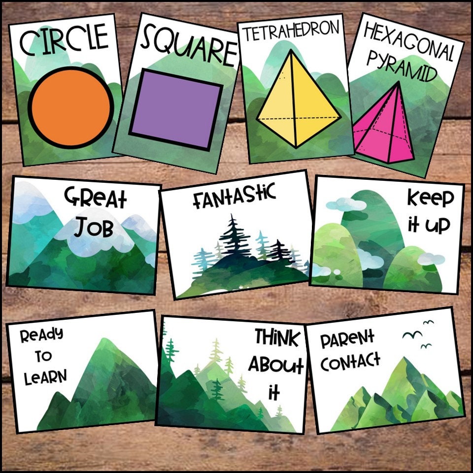 Scandi Mountains Classroom Decor & Management Back to School Bundle - Etsy