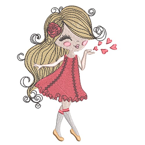 Girl Embroidery Designs Woman Embroidery Design Machine - Etsy