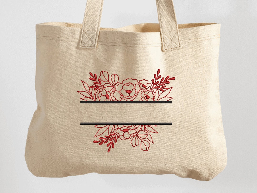 Floral Split Flowers Machine Embroidery Design - Etsy
