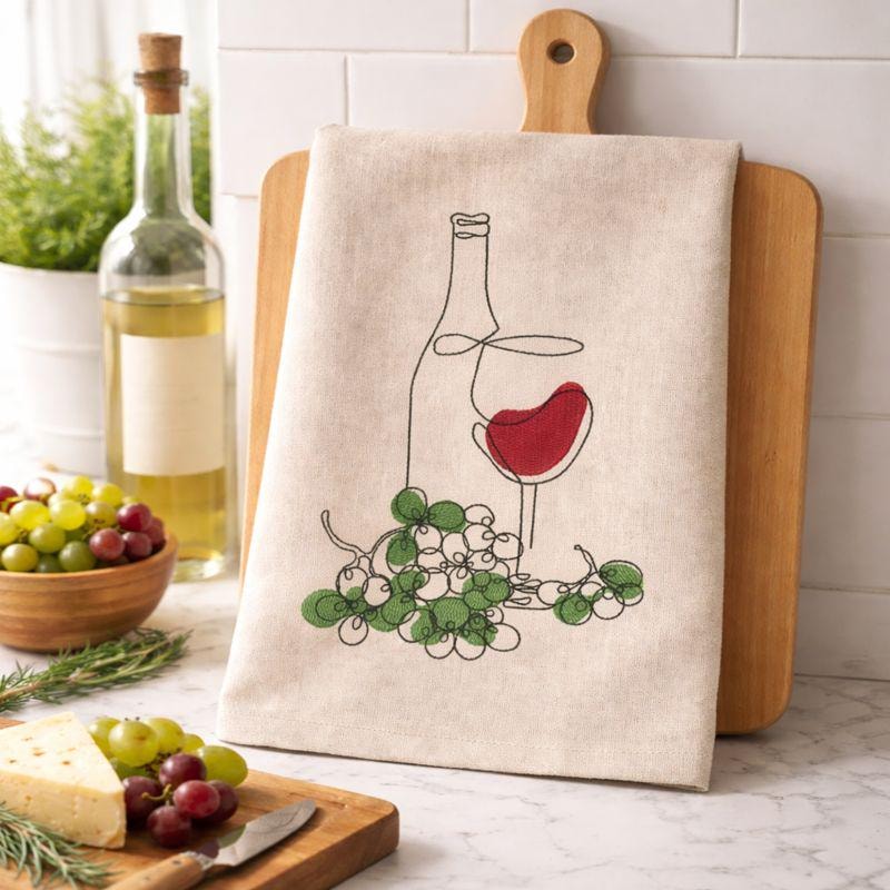Wine Embroidery - Etsy