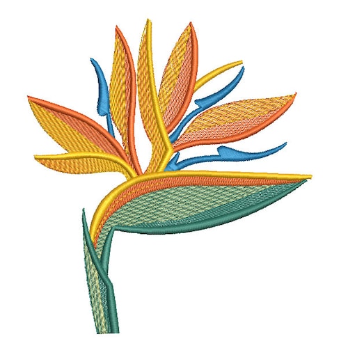 Tropical Flower Machine Embroidery Designs Flower Embroidery - Etsy