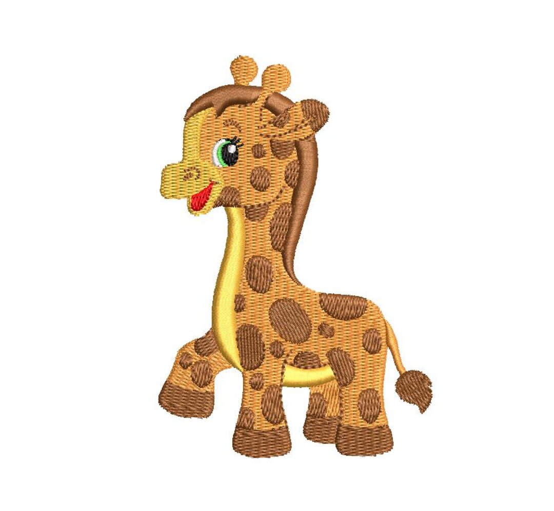 Baby Giraffe Machine Embroidery Design - Etsy