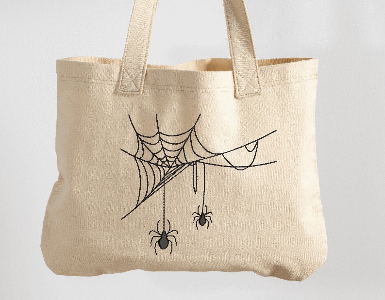 Spider Web With Spiders, Halloween Machine Embroidery - Etsy