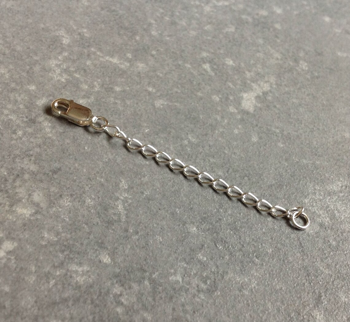 925 Sterling Silver Extender Extension Chain Lobster Clasp for Necklace ...