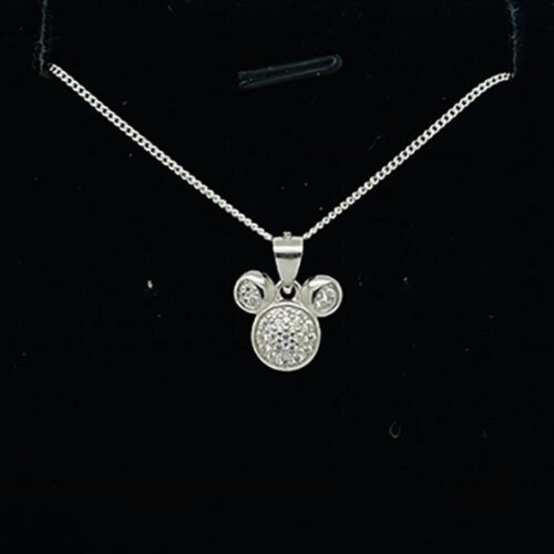 925 Sterling Silver Mickey Mouse Necklace Gift Boxed Solid Silver - Etsy