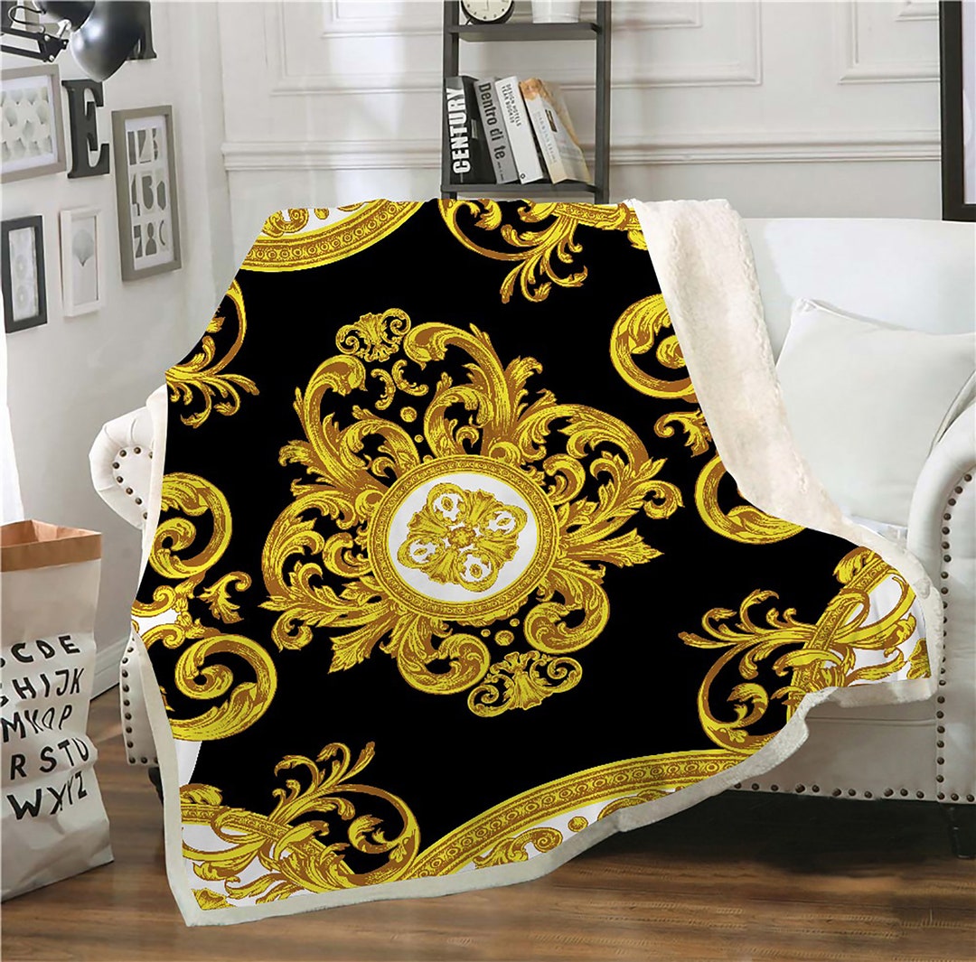 Unique Design • Romantic Baroque Design Flannel Blanket • Bedding ...