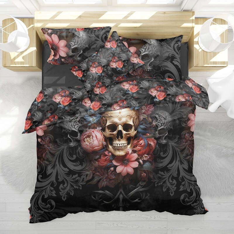 Skull Bedding Set - Etsy