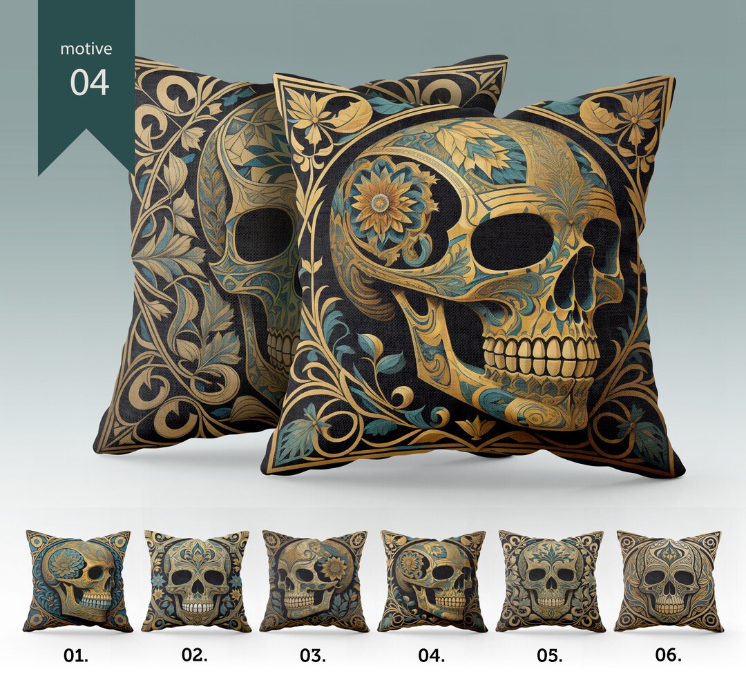 Gothic Eclectic Scull Design Pillow Covers CUSHIN COVERS - Etsy