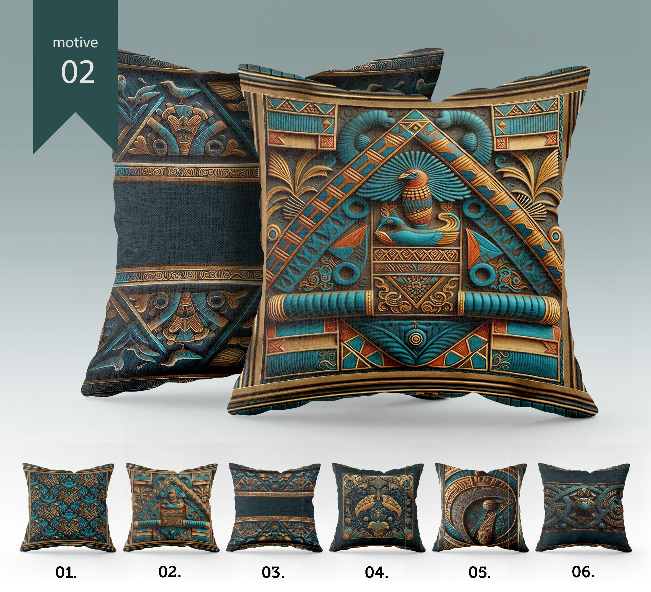 Exclusive Original Egyptian Style Design Cushion Covers Living Room ...