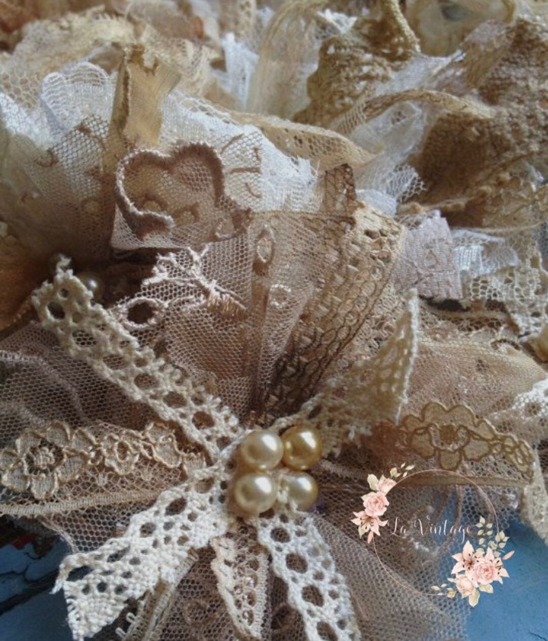 Wholesale Bulk Lace Flowers, Vintage Wedding Floral Decorations, Rustic ...