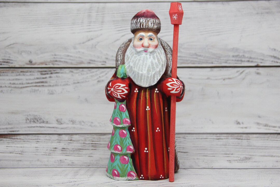 MADE IN UKRAINE Ukrainian Carved Santa 7.48 Father Frost - Etsy