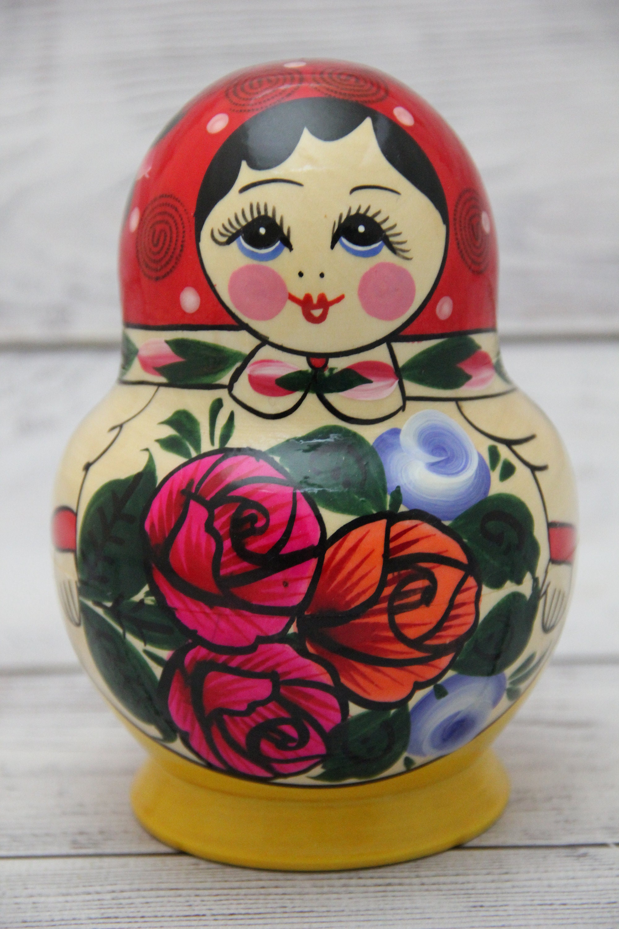 Russian Traditional Hand Painted Nesting Doll 10 pieces | Etsy