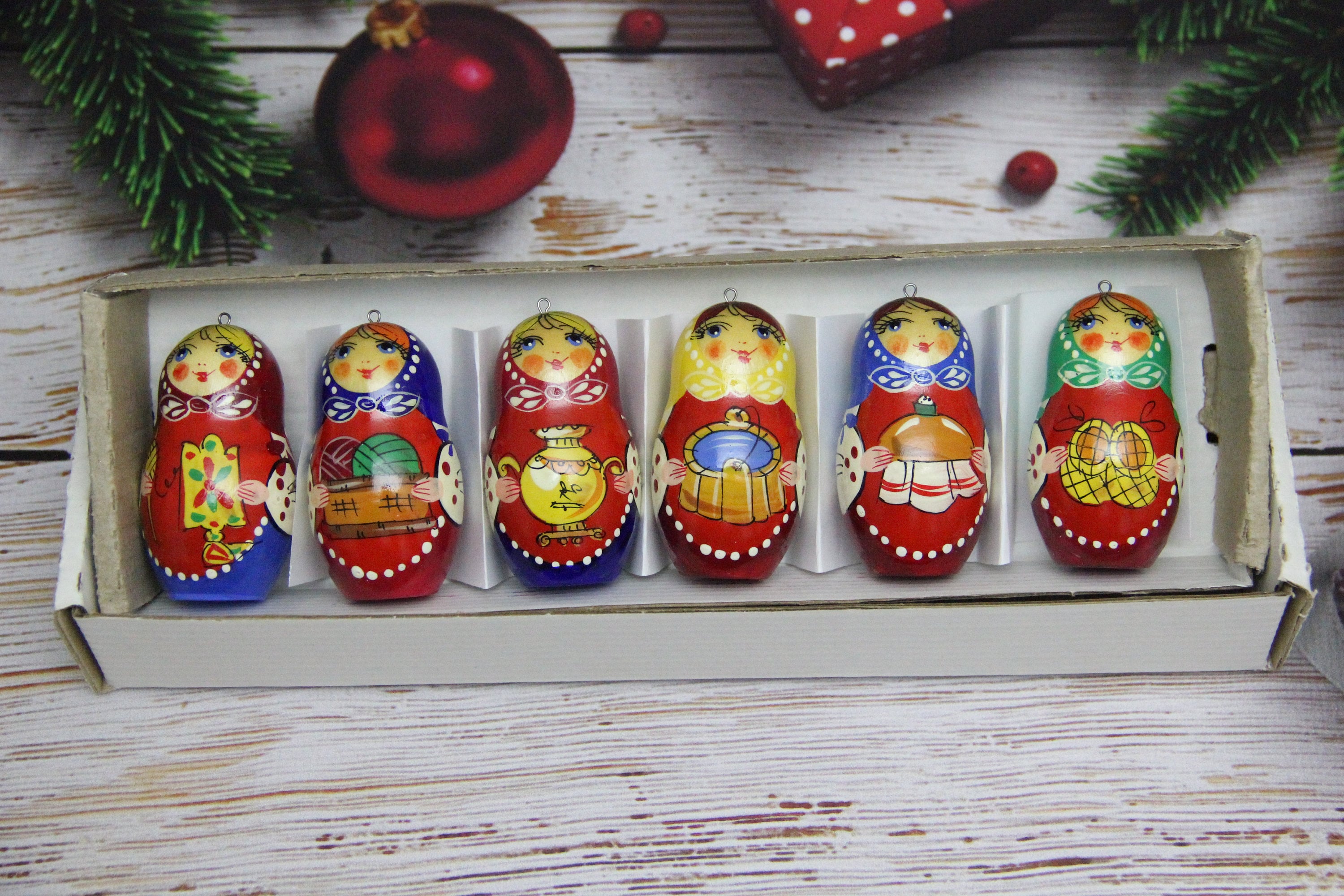 MADE IN UKRAINE Wooden Christmas Tree Ornaments Hand Painted - Etsy