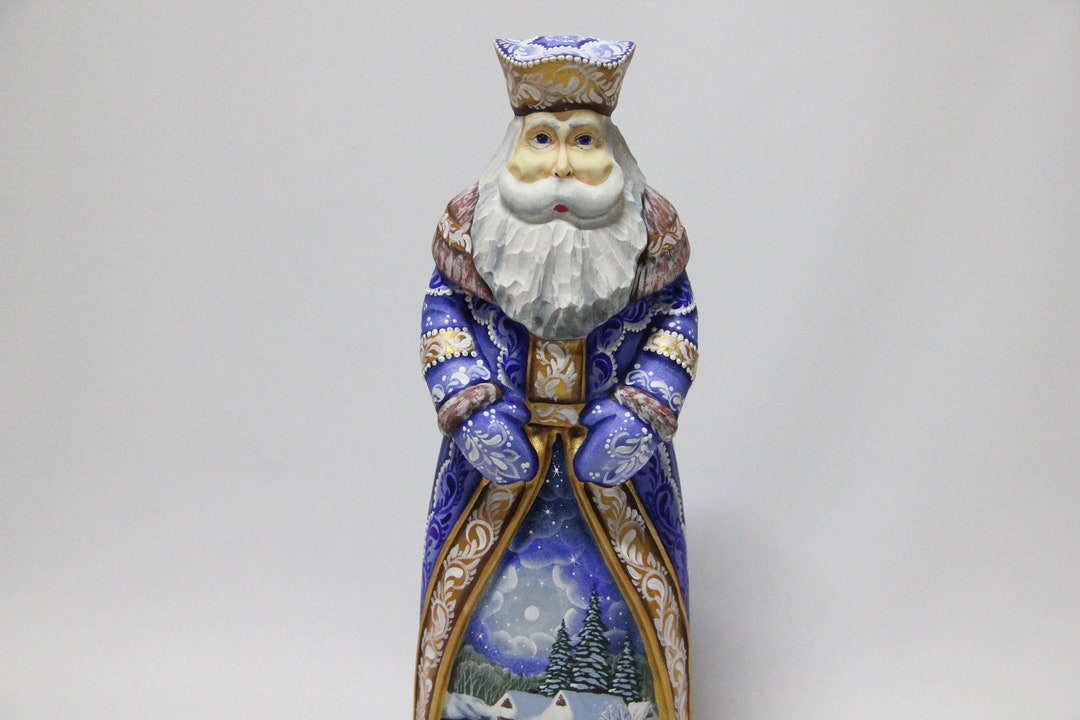 MADE IN UKRAINE Unique Wooden Hand Carved Santa 12.04 Father Frost ...