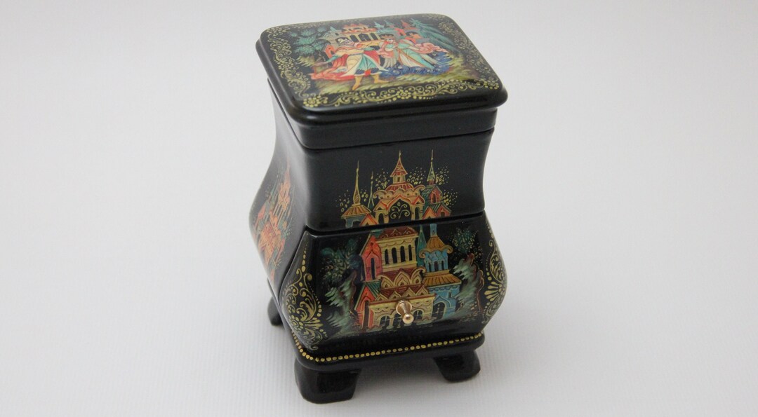 Unique Ukrainian Lacquer Box, Palekh Art Painting School, fairy Tale ...
