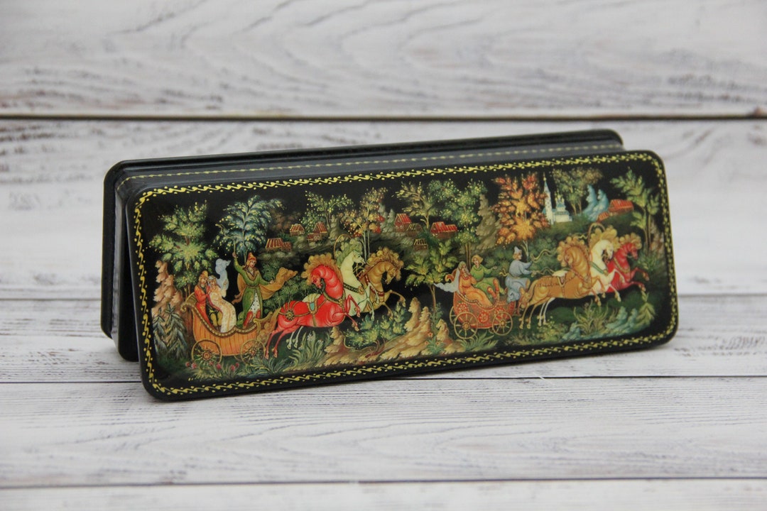 Ukrainian Lacquer Box, Palekh Art Painting School, Fairy Tale, Hand ...