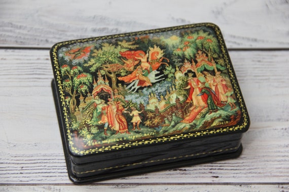 MADE IN UKRAINE Ukrainian Lacquer Box Palekh Art Painting - Etsy