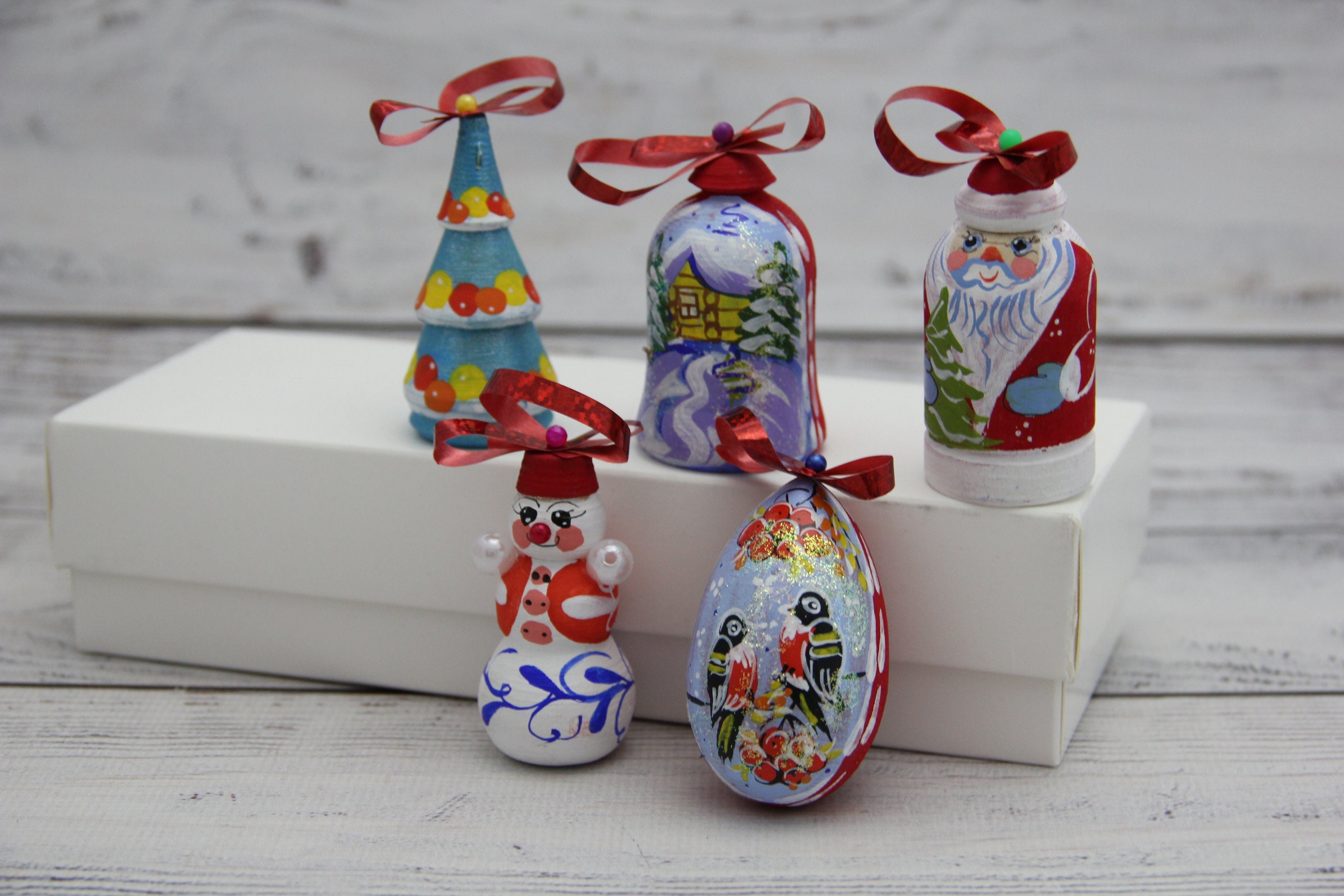 MADE IN UKRAINE Wood Christmas Tree Decorations Hand Painted - Etsy