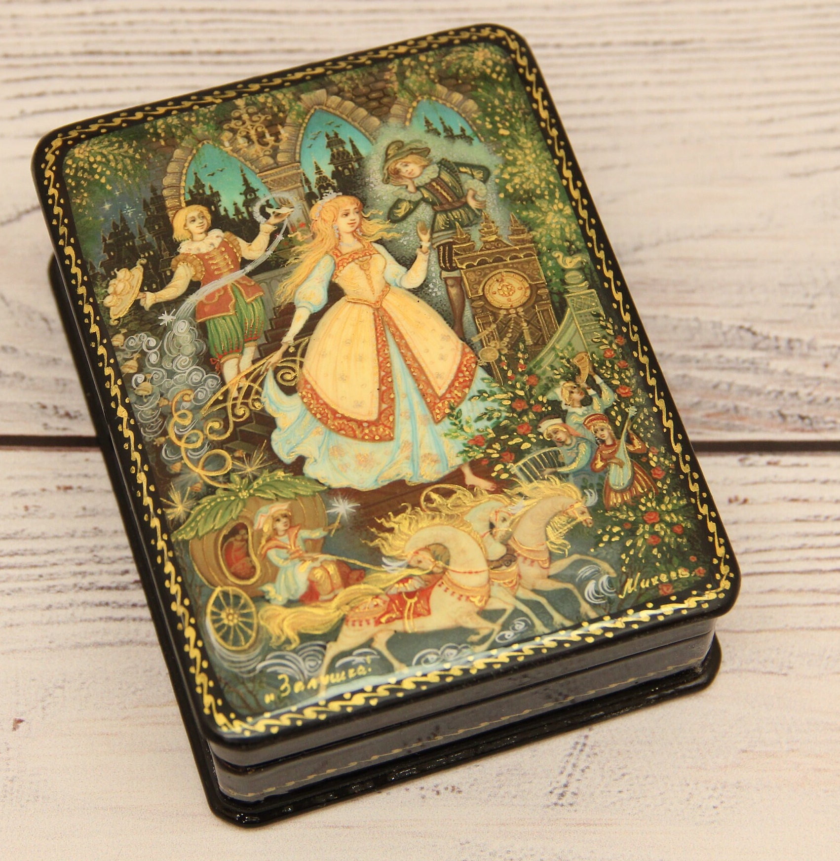 MADE IN UKRAINE Ukrainian Lacquer Box Palekh Art Painting - Etsy