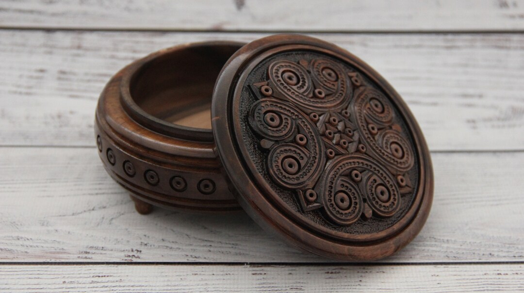 MADE IN UKRAINE Hand Carved Ukrainian Wooden Jewelry Box Handmade Hand ...