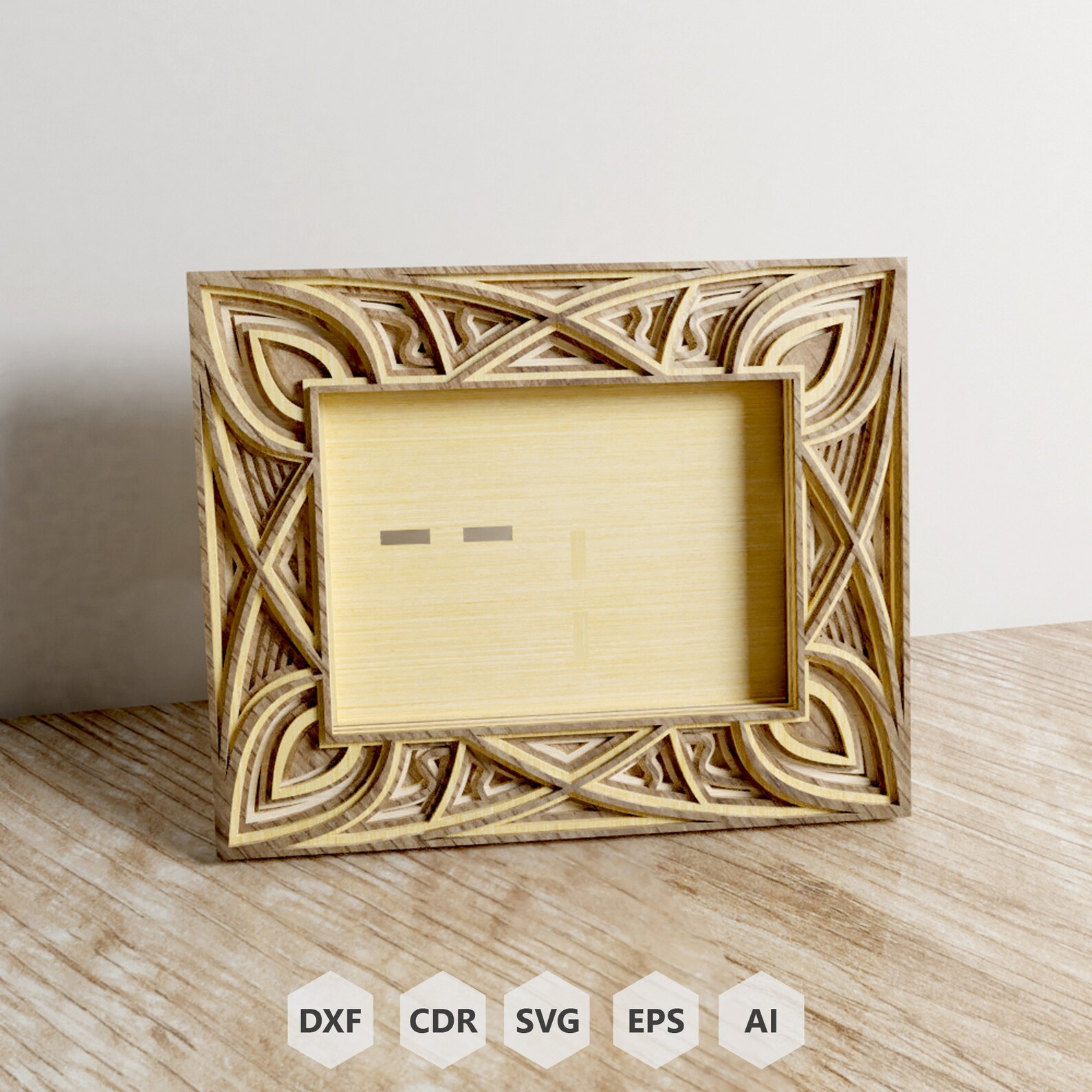 Multilayer Photo Frame DXF File Laser Cut Photo Frame 04 Wall Decor CNC ...