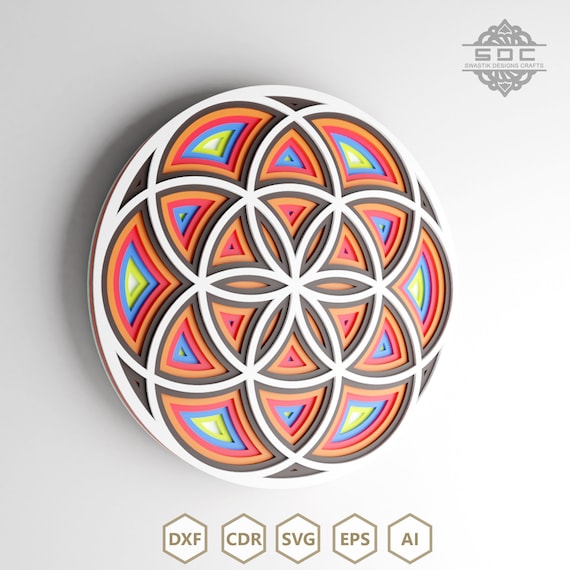 Seed of Life DXF File/ Sacred Geometric Pattern/ Mandala | Etsy