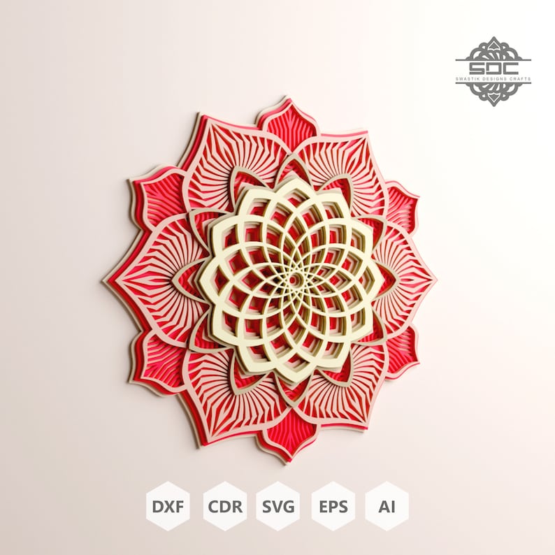 Lotus Mandala DXF File/ Laser Cut File/ Wood Cutting Files/ - Etsy Canada
