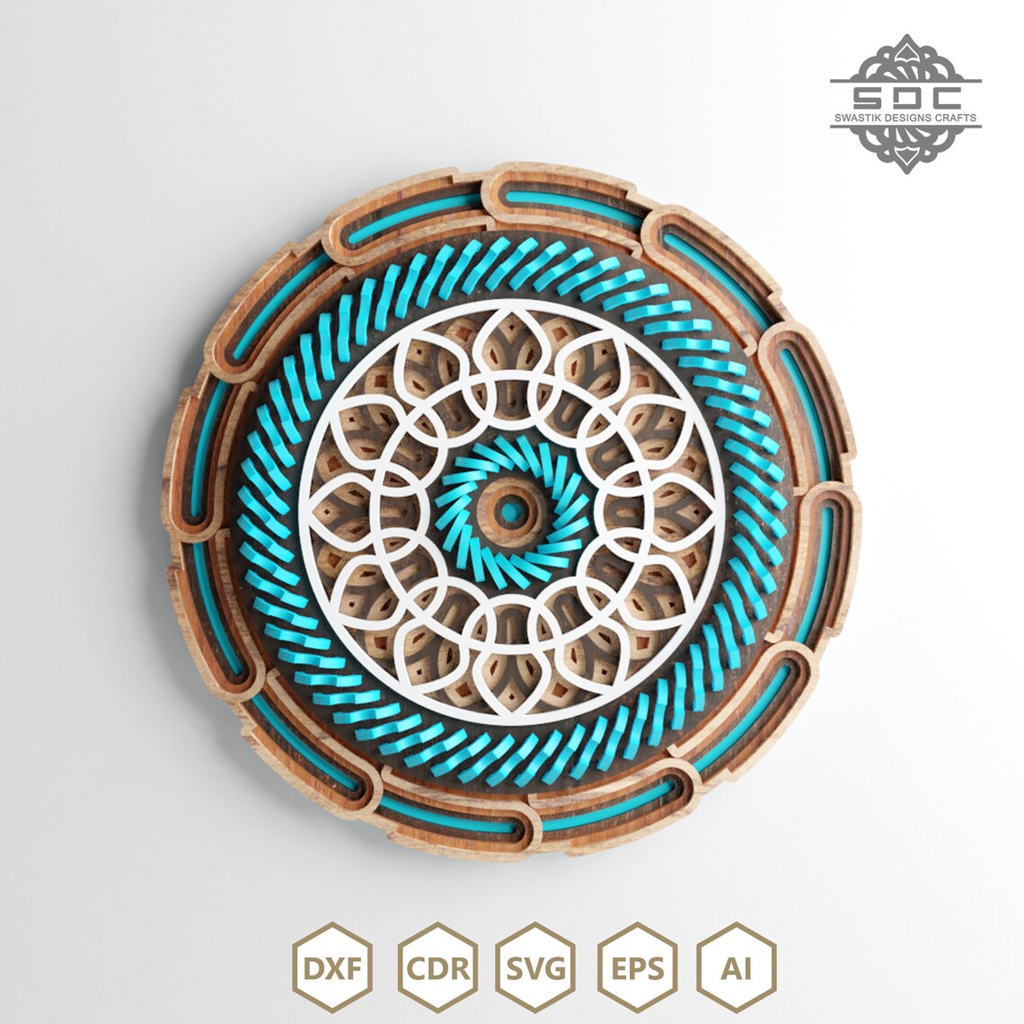 Fortune 3d Mandala Multilayer Dxf Files Laser Cut File Wood - Etsy