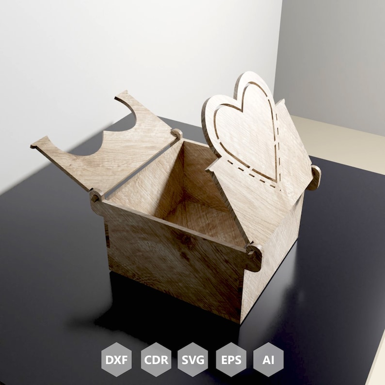Jewellery box 3mm lasercut files DXF SVG CDR Ai formats./Gift | Etsy