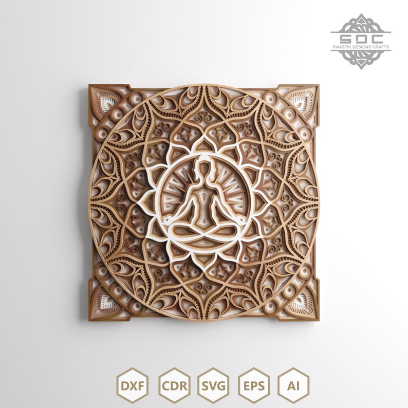 Buddha Mandala DXF File/ Laser Cut File/ Wood Cutting Files/svg ...