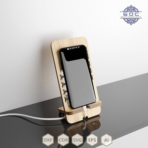 Cellphone Stand Dxf Files Svg Template for Laser Cutting Scrollsaw ...